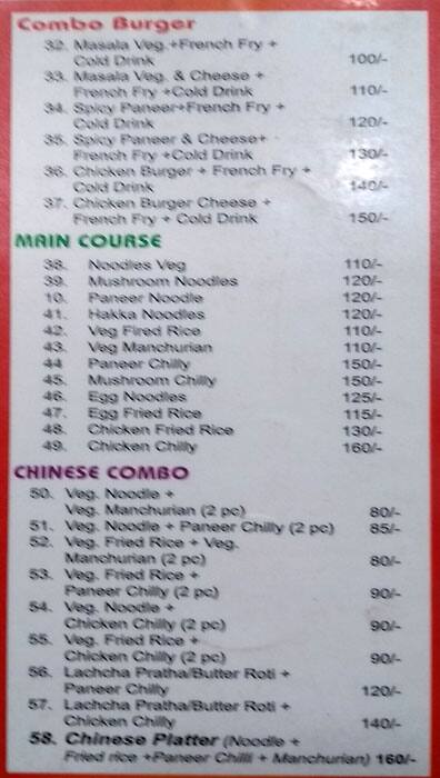 Menu at Sandy's Sandwiches Snacks, Patna, J4M4+HFR