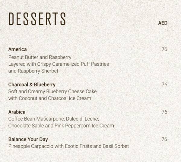 Menu at BBQ Al Qasr, Abu Dhabi