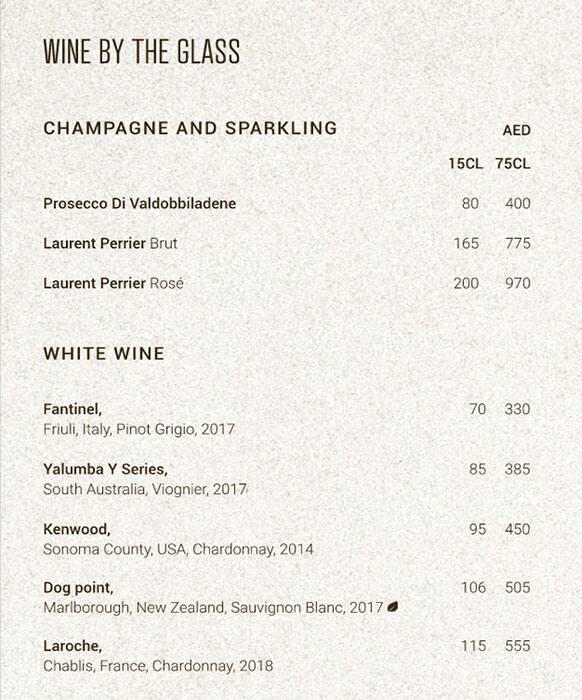 Menu at BBQ Al Qasr, Abu Dhabi