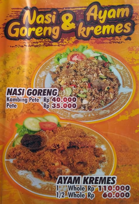 Menu at TERAS AIR KUNTUM restaurant, Bogor, Jl. Raya Tajur No.291