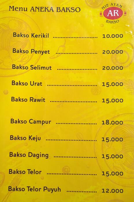 Menu at TERAS AIR KUNTUM restaurant, Bogor, Jl. Raya Tajur No.291