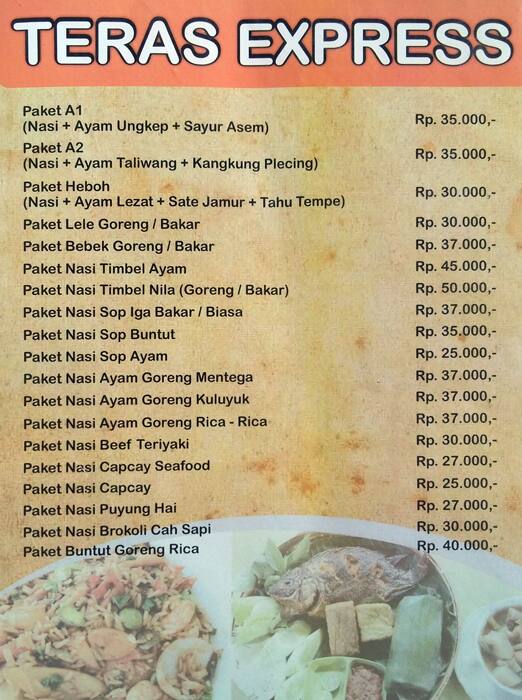 Menu at TERAS AIR KUNTUM restaurant, Bogor, Jl. Raya Tajur No.291