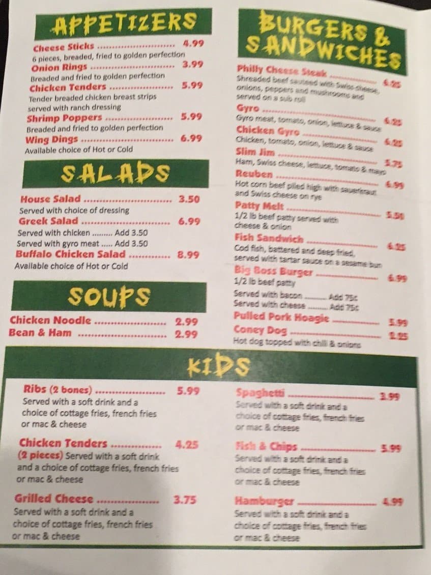 Menu at Larry's Smokehouse BBQ, Southgate