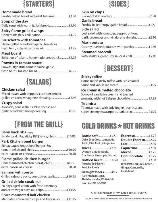 Park Kitchen Menu, Menu for Park Kitchen, Harlesden, London - Zomato UK