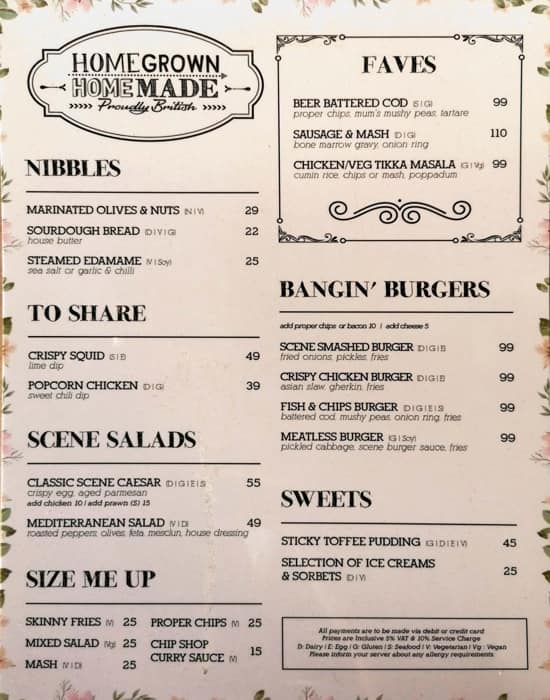 Menu at The Scene By Simon Rimmer, Abu Dhabi