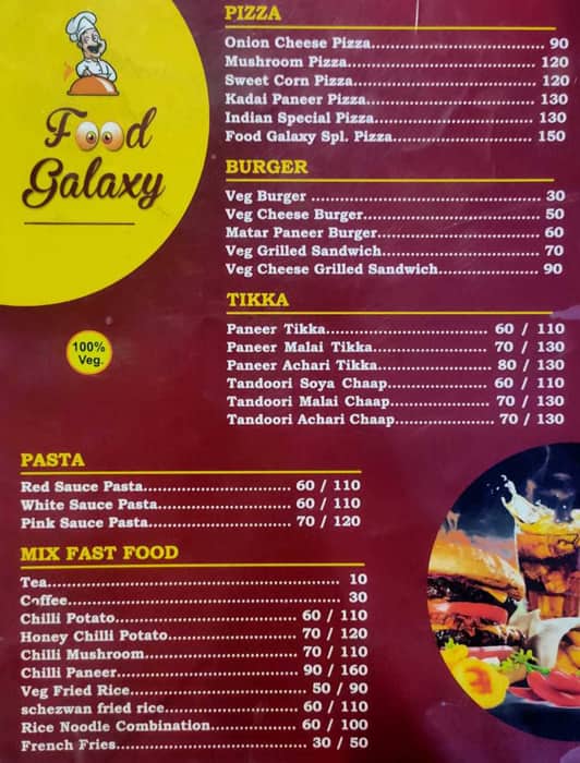 Menu at Food Galaxy party restaurant, Rishikesh