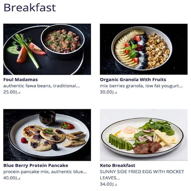 Menu of Healthy Nest Restaurant, Business Bay, Dubai