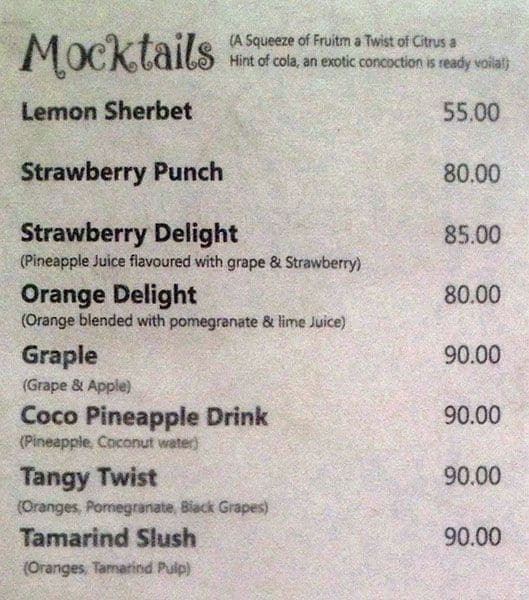 Menu at Pure & Natural, Bengaluru, No. 18 Teekay Grand