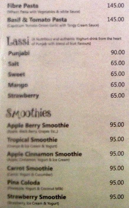 Menu at Pure & Natural, Bengaluru, No. 18 Teekay Grand