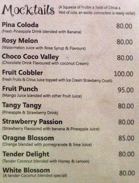 Menu at Pure & Natural, Bengaluru, No. 18 Teekay Grand