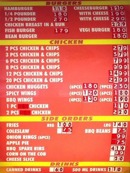 Menu at Miami Fried Chicken Anerley restaurant, London, 67 Anerley Rd