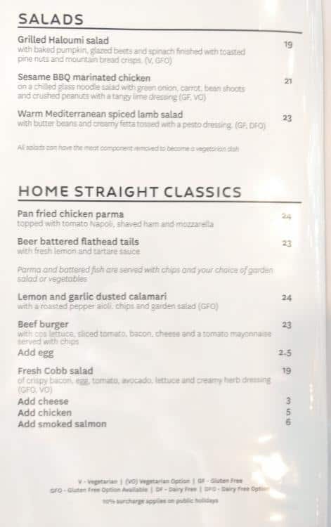 Menu at Melton Entertainment Park restaurant, Melton