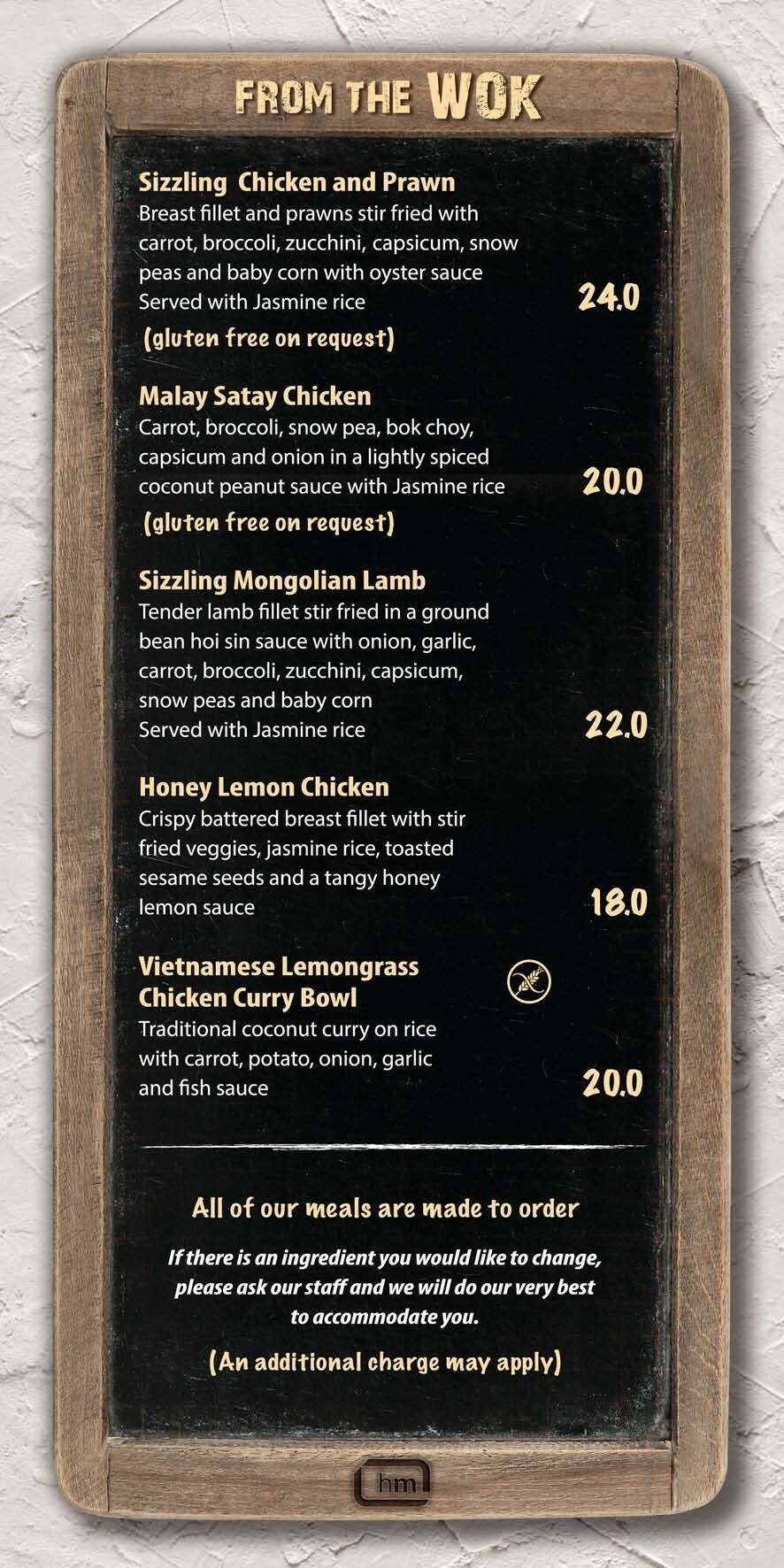 Menu at Hotel Monier pub & bar, Darra, 168/176 Monier Rd