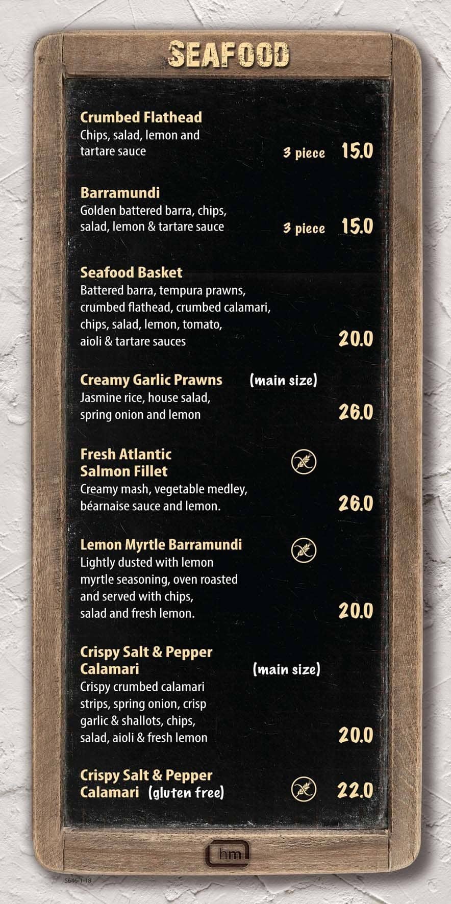 Menu at Hotel Monier pub & bar, Darra, 168/176 Monier Rd