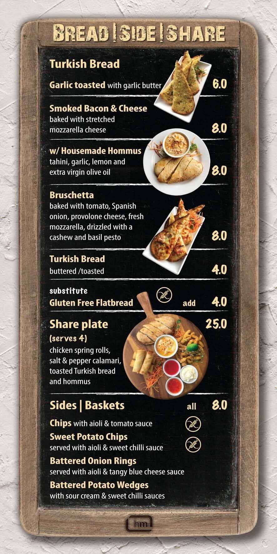 Menu at Hotel Monier pub & bar, Darra, 168/176 Monier Rd