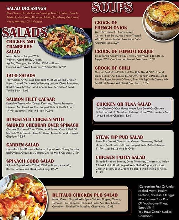 Menu at Mick's All American Pub, Mount Joy, Strickler Rd