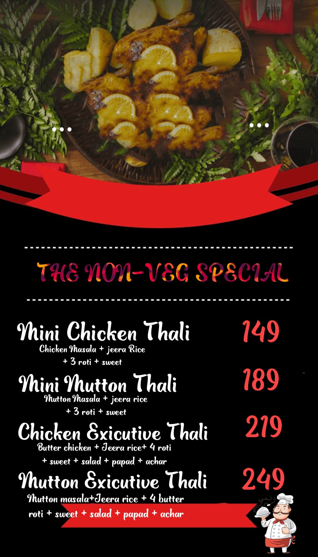 Menu of The Non-Veg Special, Ayodhya Nagar, Nagpur