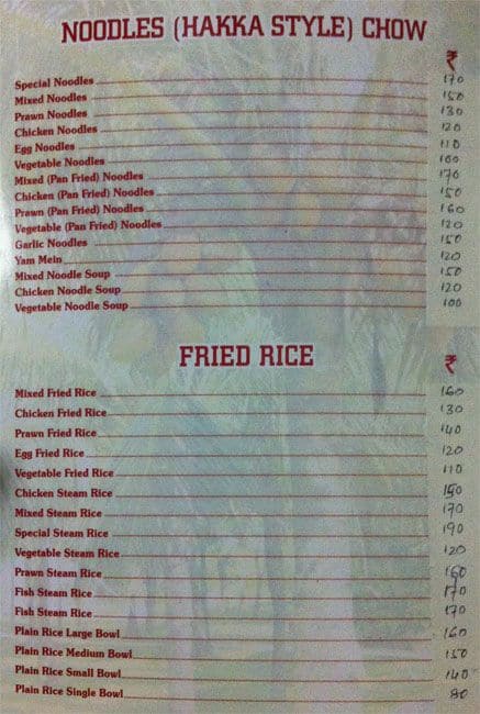 Menu at Kim Fa Restaurant, Kolkata, 41