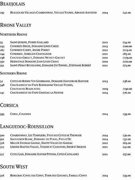 Menu at Dining Room at The Goring restaurant, London