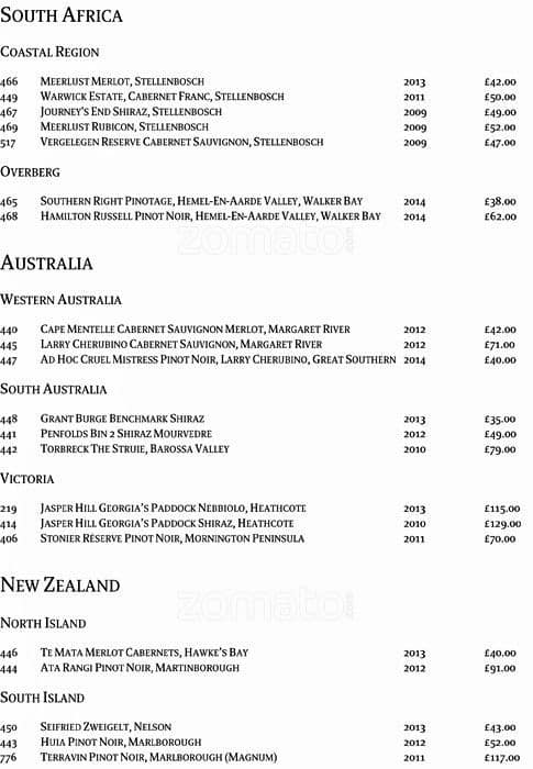 Menu at Dining Room at The Goring restaurant, London