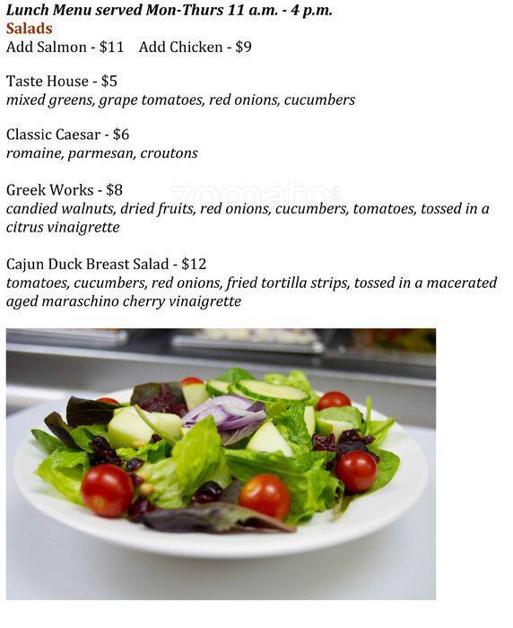 Menu at Taste restaurant, Trotwood, Shiloh Springs Rd
