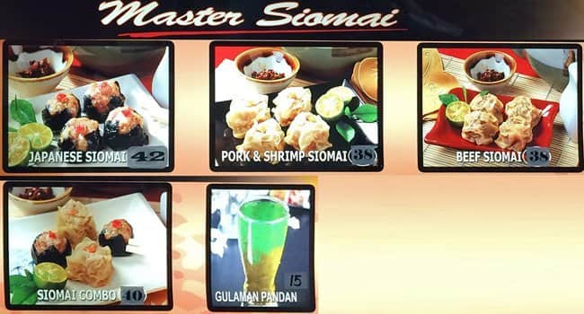 Menu at Master Siomai pub & bar, Lapu-Lapu City, La Nueva Supermart