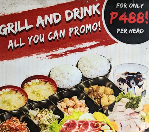 Menu at Shabu Shabu Ichiban restaurant, Makati, Hippodromo Circuit