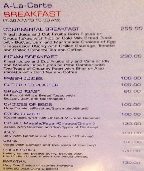 Aqua Menu, Menu for Aqua, Kanka, Ranchi - Zomato