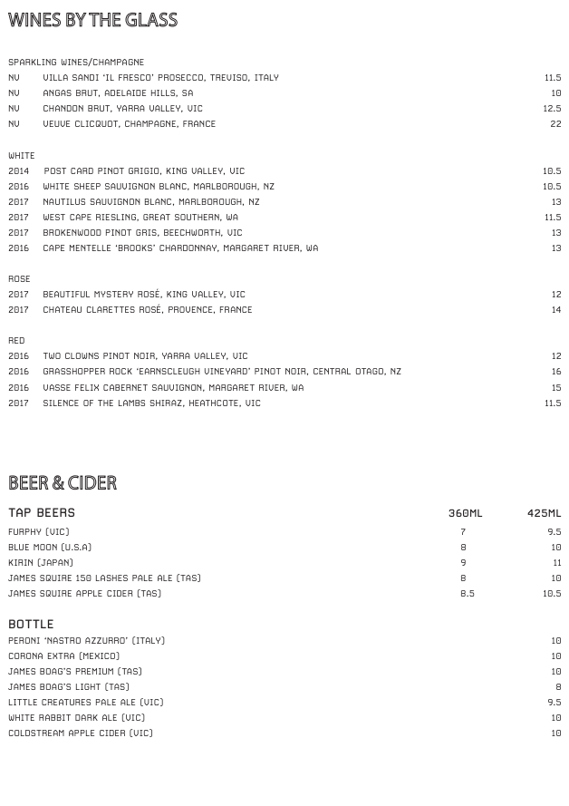 Menu at Morris Jones Restaurant & Cocktail Bar, Windsor