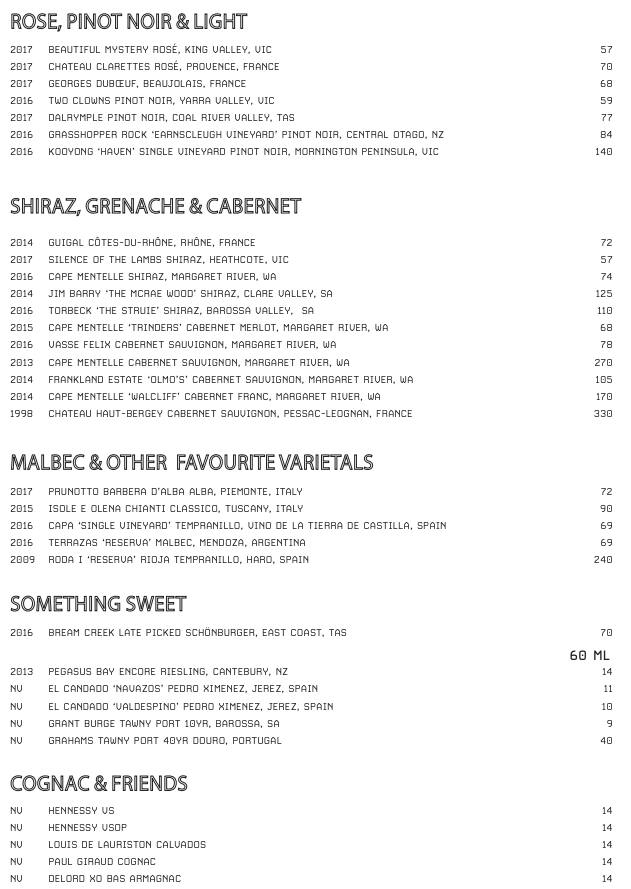 Menu at Morris Jones Restaurant & Cocktail Bar, Windsor