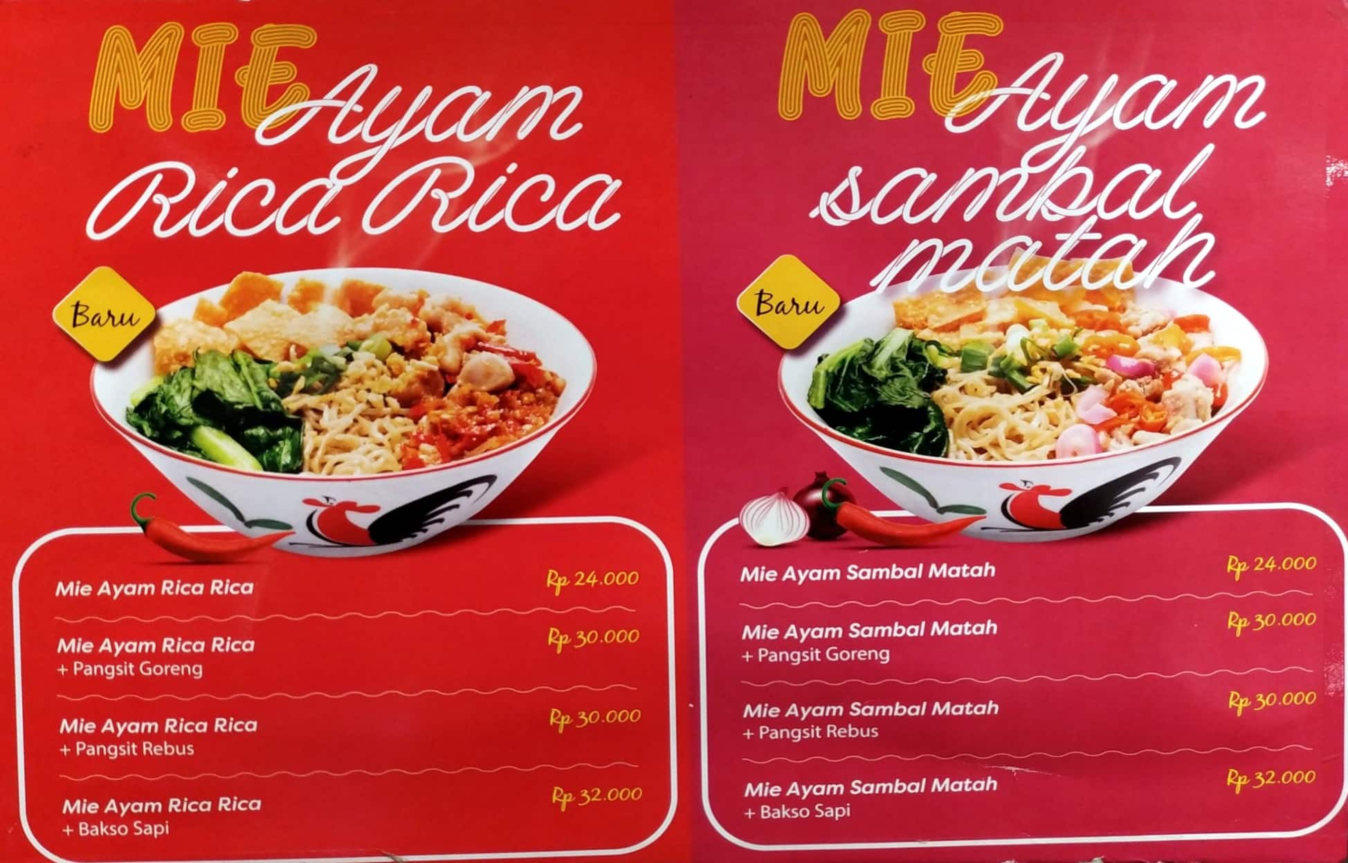 Carta del restaurante Mie I Am Blok M Plaza, South Jakarta