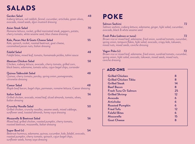 Menu at Circle Cafe (Healthcare City), Dubai, Block C