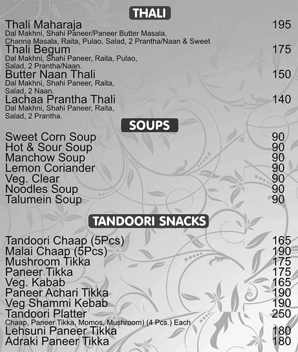 Menu of Swastik Pure Veg, Vardhman Plus City Mall, Dwarka, New Delhi