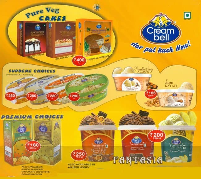 Menu of Cream Bell, Paharganj, New Delhi