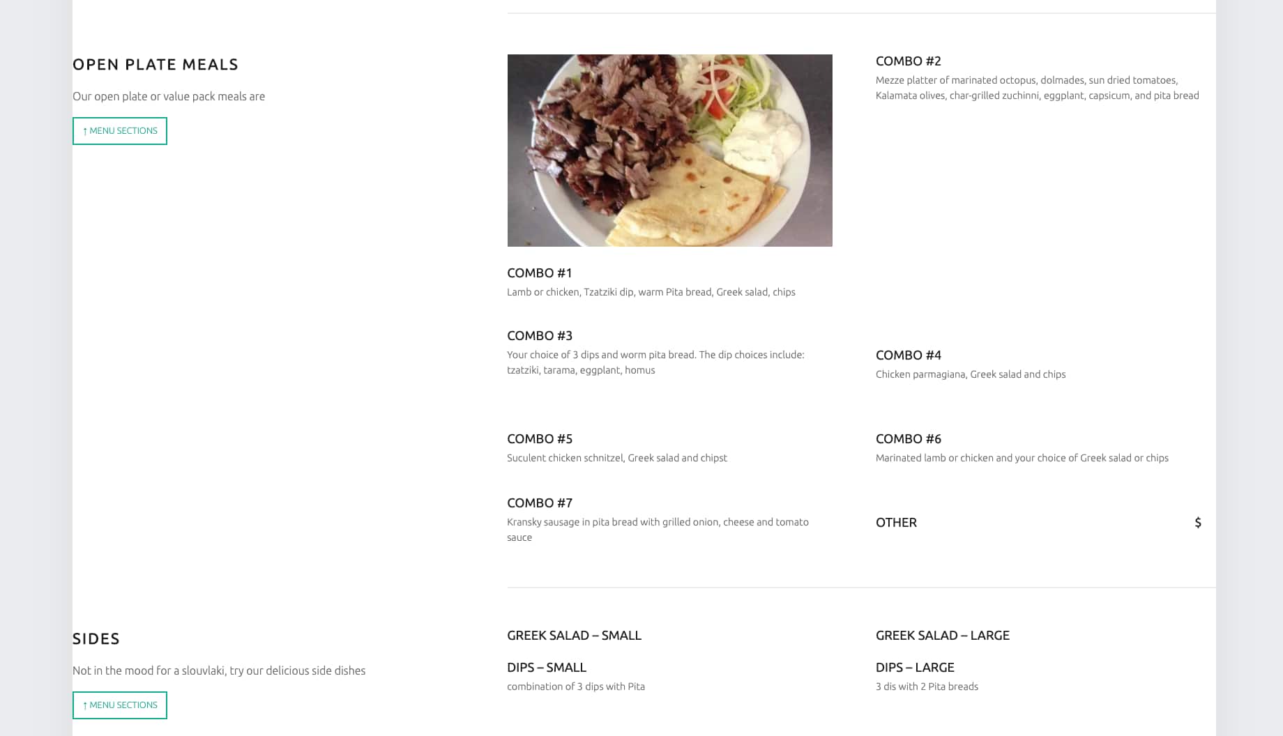 Menu at Orexi Souvlaki Bar Cafe., Oakleigh