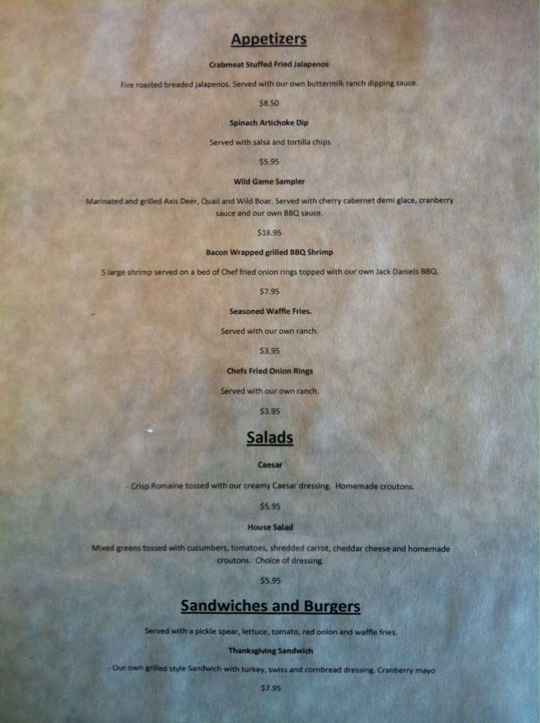 Two Fat Matts Menu, Menu for Two Fat Matts, Red Oak, Red Oak ...