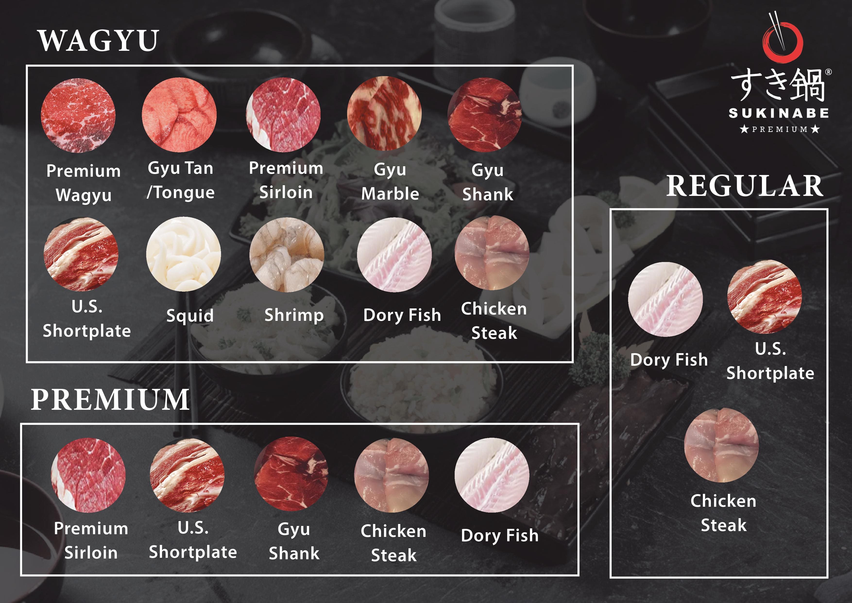 Menu at Sukinabe Premium Japanese Suki & Grill restaurant, South Jakarta