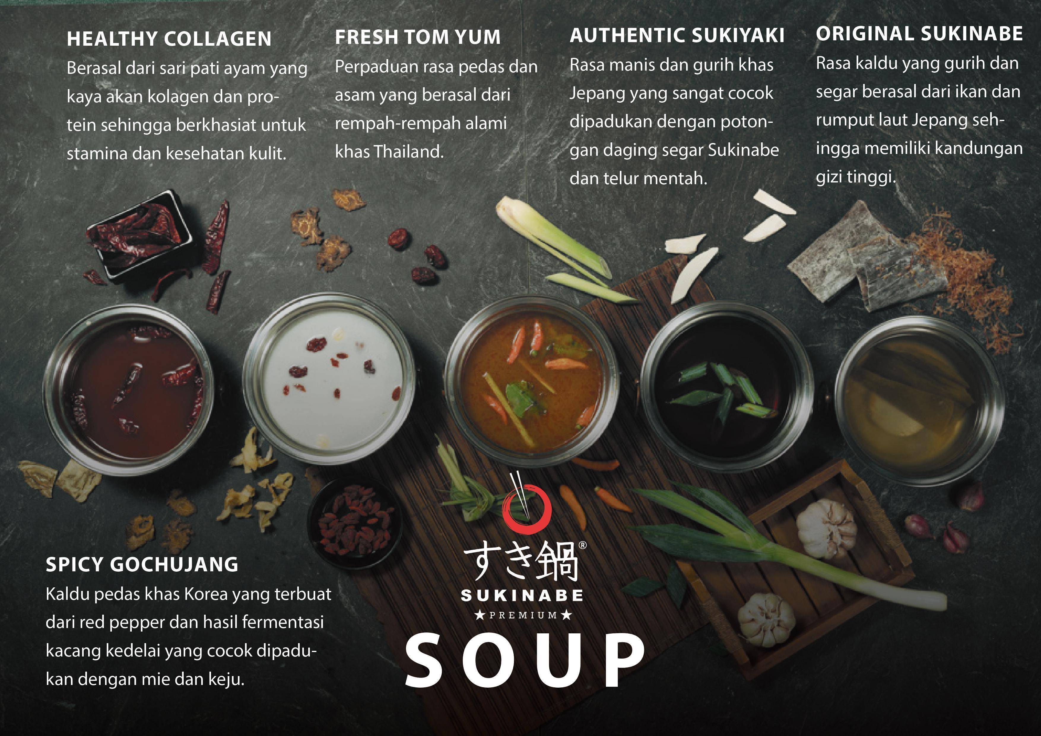 Menu at Sukinabe Premium Japanese Suki & Grill restaurant, South Jakarta