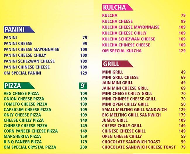 Menu at New Om Roll Frankie, Mumbai