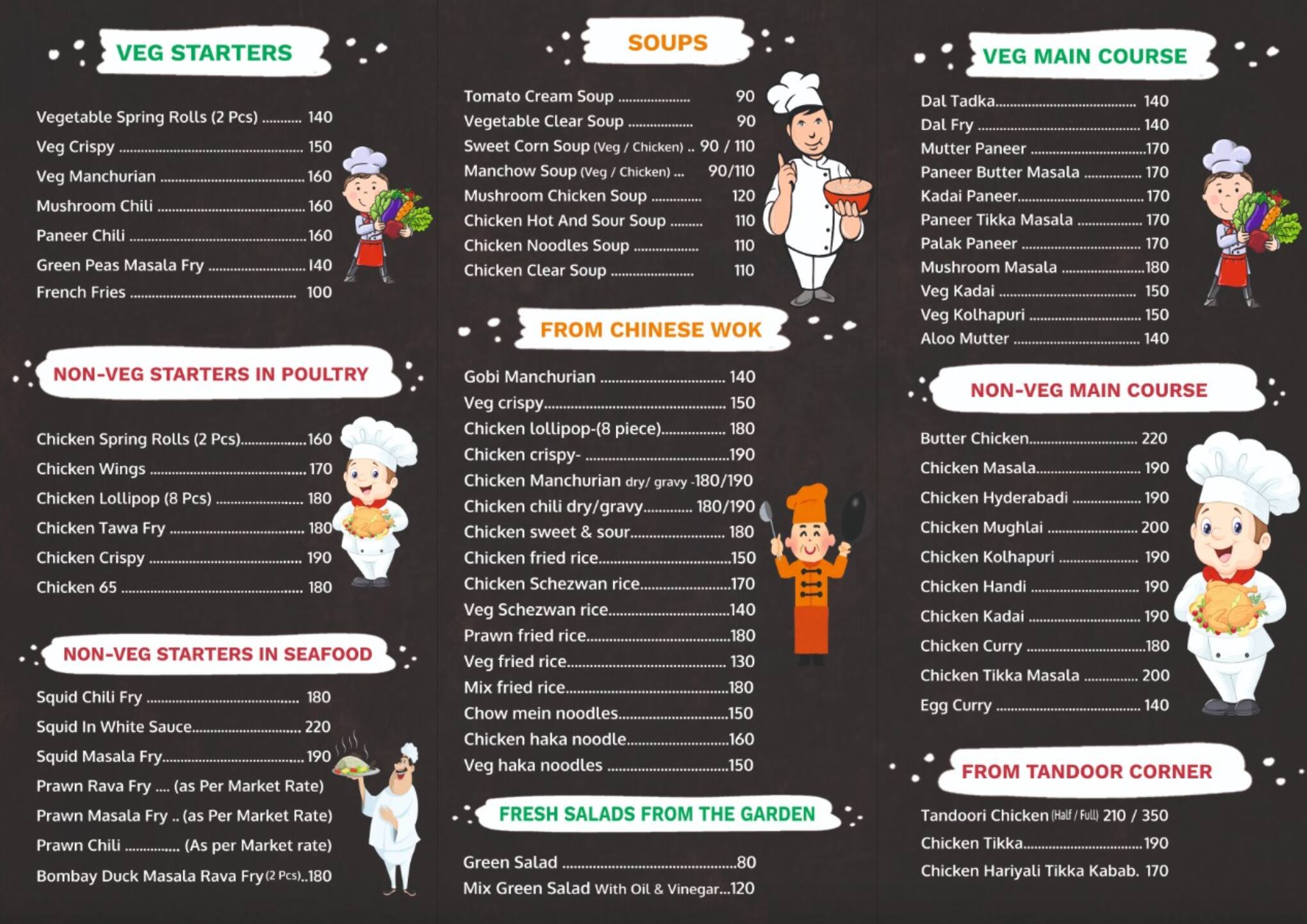 Menu of Papas Bar & Restaurant, Bambolim, Goa