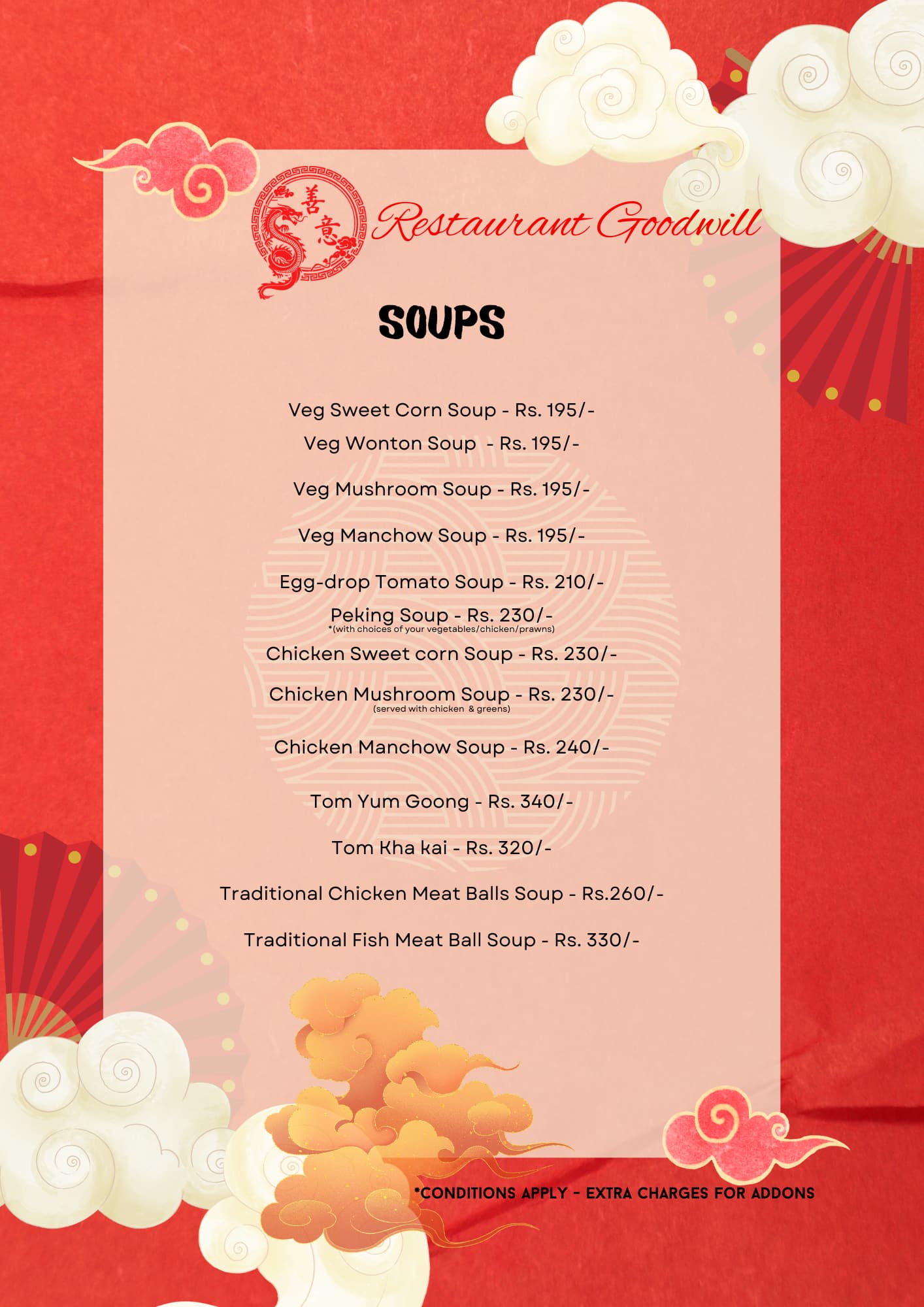 Menu of Goodwill The Hakka Kitchen, Serampore, Kolkata
