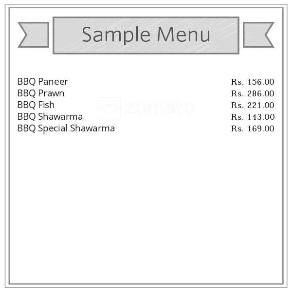 Menu of BBQ Master, Gachibowli, Hyderabad