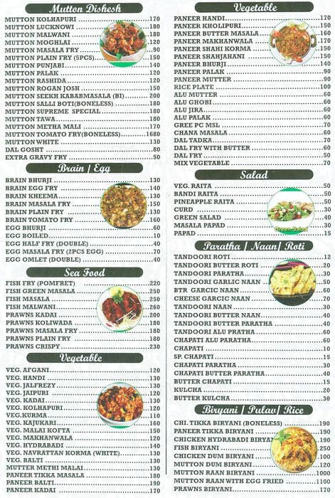 Supreme Restaurant Menu, Menu for Supreme Restaurant, Sakinaka, Mumbai ...