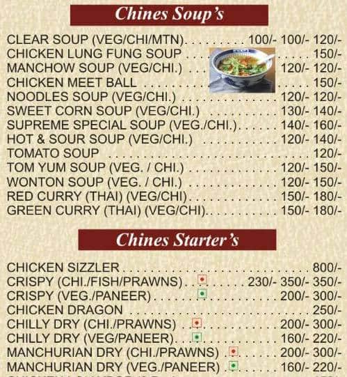 Supreme Restaurant Menu, Menu for Supreme Restaurant, Sakinaka, Mumbai ...