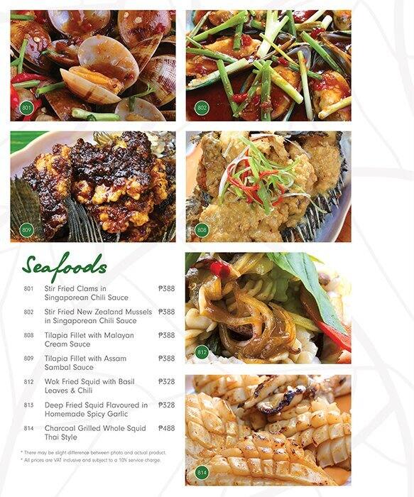 Menu at Banana Leaf restaurant, Makati, Century City Mall