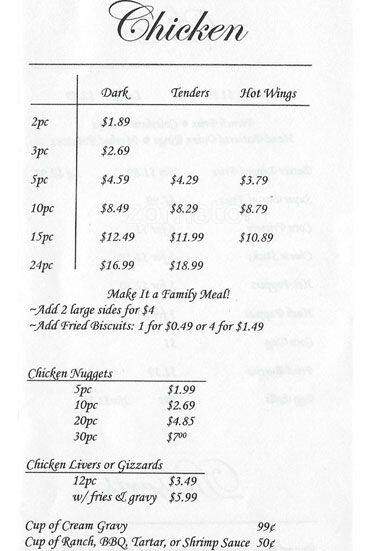 Menu at Lisa's Chicken desserts, Arlington, E Pioneer Pkwy