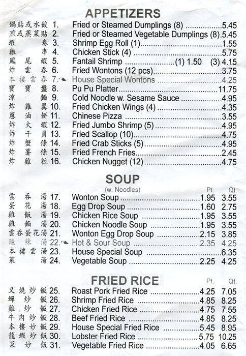 Menu at Maki House restaurant, Philadelphia