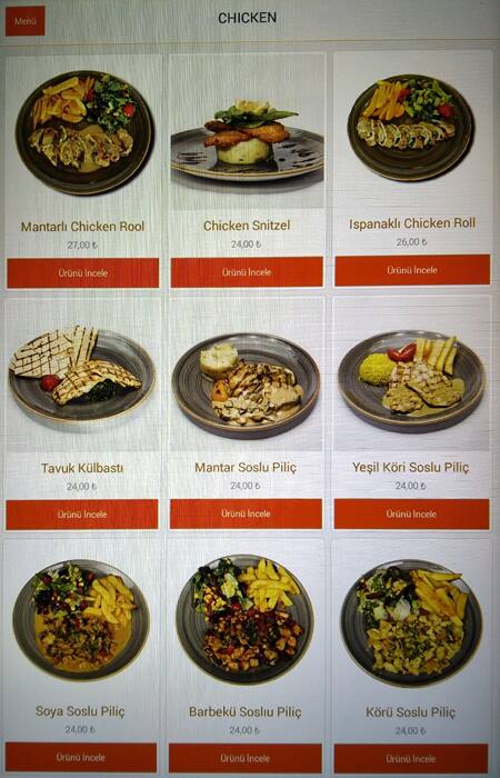 Menu at Lamba Cafe Restaurant, Istanbul