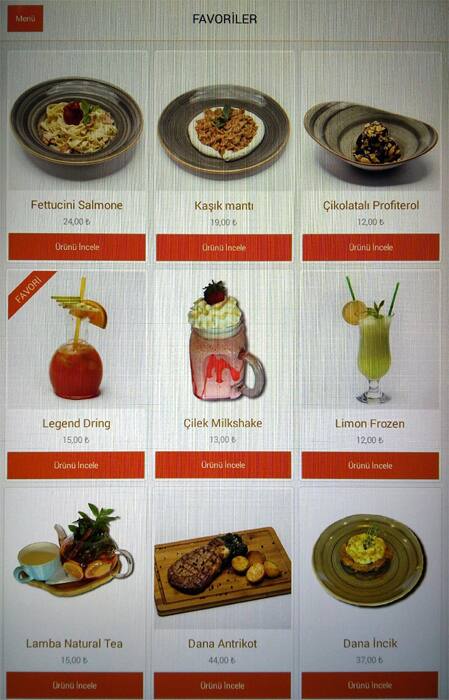 Menu at Lamba Cafe Restaurant, Istanbul