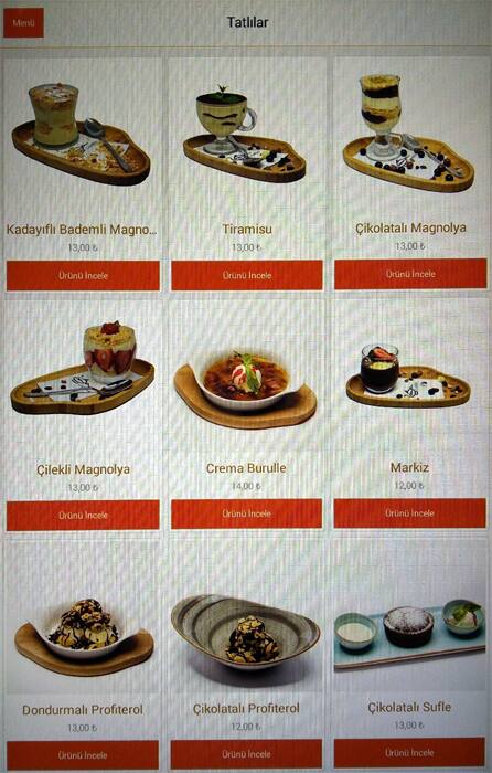 Menu at Lamba Cafe Restaurant, Istanbul